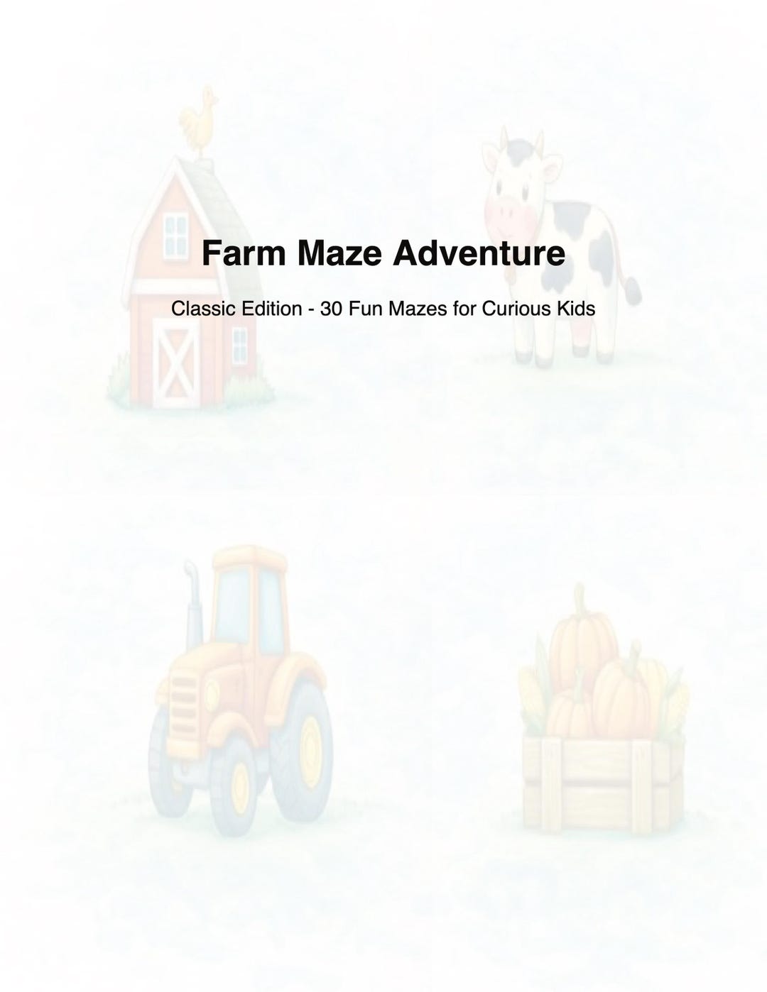 Children’s Maze Puzzle Book - Farm Theme - Bundle Edition - Etsy