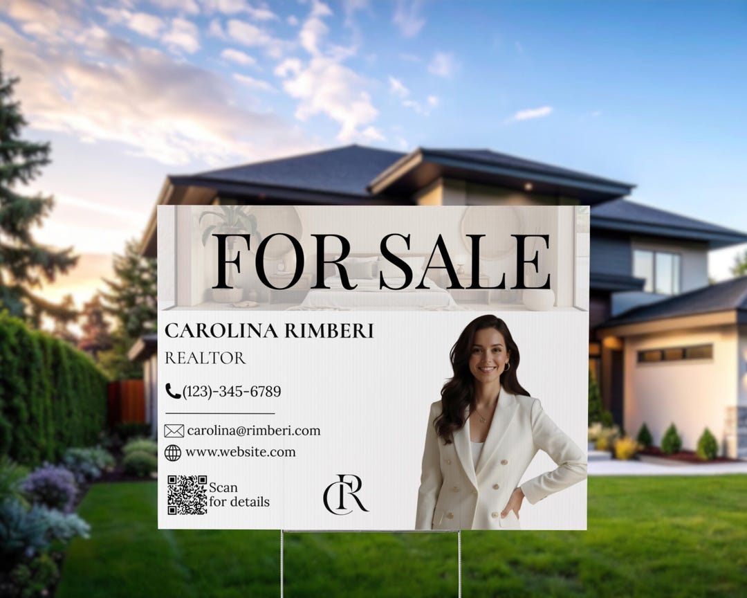 Modern Real Estate Yard Sign Template | Realtor Marketing (canva ...