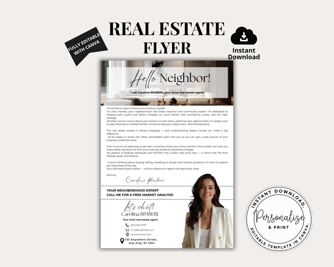Real Estate Introduction Flyer Template for Realtors Branding and ...