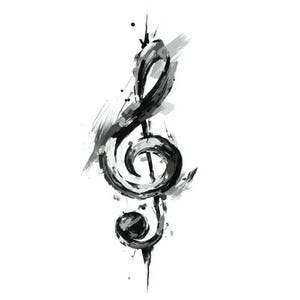50 Treble Clef Tattoo Design Bundle | Procreate Ready Tattoo Flash Pack ...