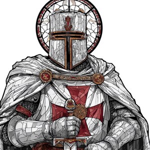 100 Templar Knight Tattoo Designs: Procreate Stencils (digital Download ...