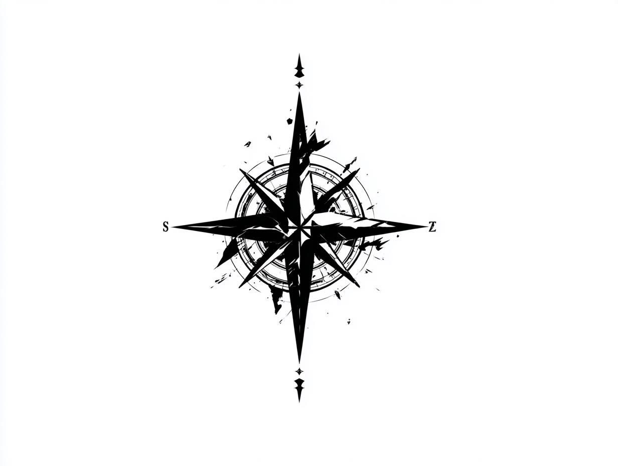 50 Compass Tattoo Design Bundle | Procreate Ready Tattoo Flash Pack ...