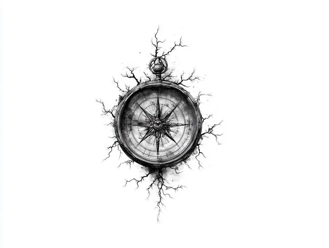 165 Compass Tattoo Design Bundle | Procreate Ready Tattoo Flash Pack ...