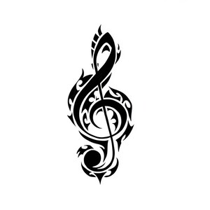 50 Treble Clef Tattoo Design Bundle | Procreate Ready Tattoo Flash Pack ...