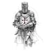 100 Templar Knight Tattoo Designs: Procreate Stencils (digital Download ...