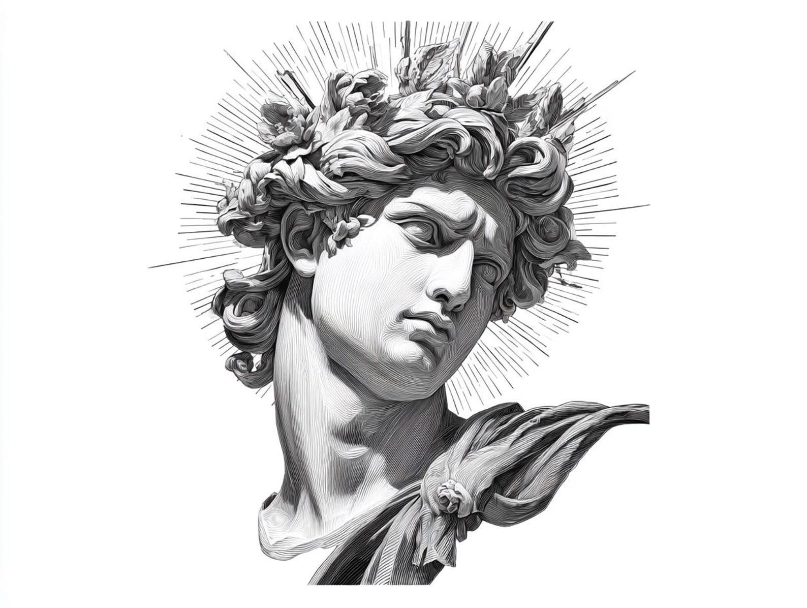 Apollo Tattoo Designs (50) | Greek God of Sun & Music • Elegant Ink - Etsy