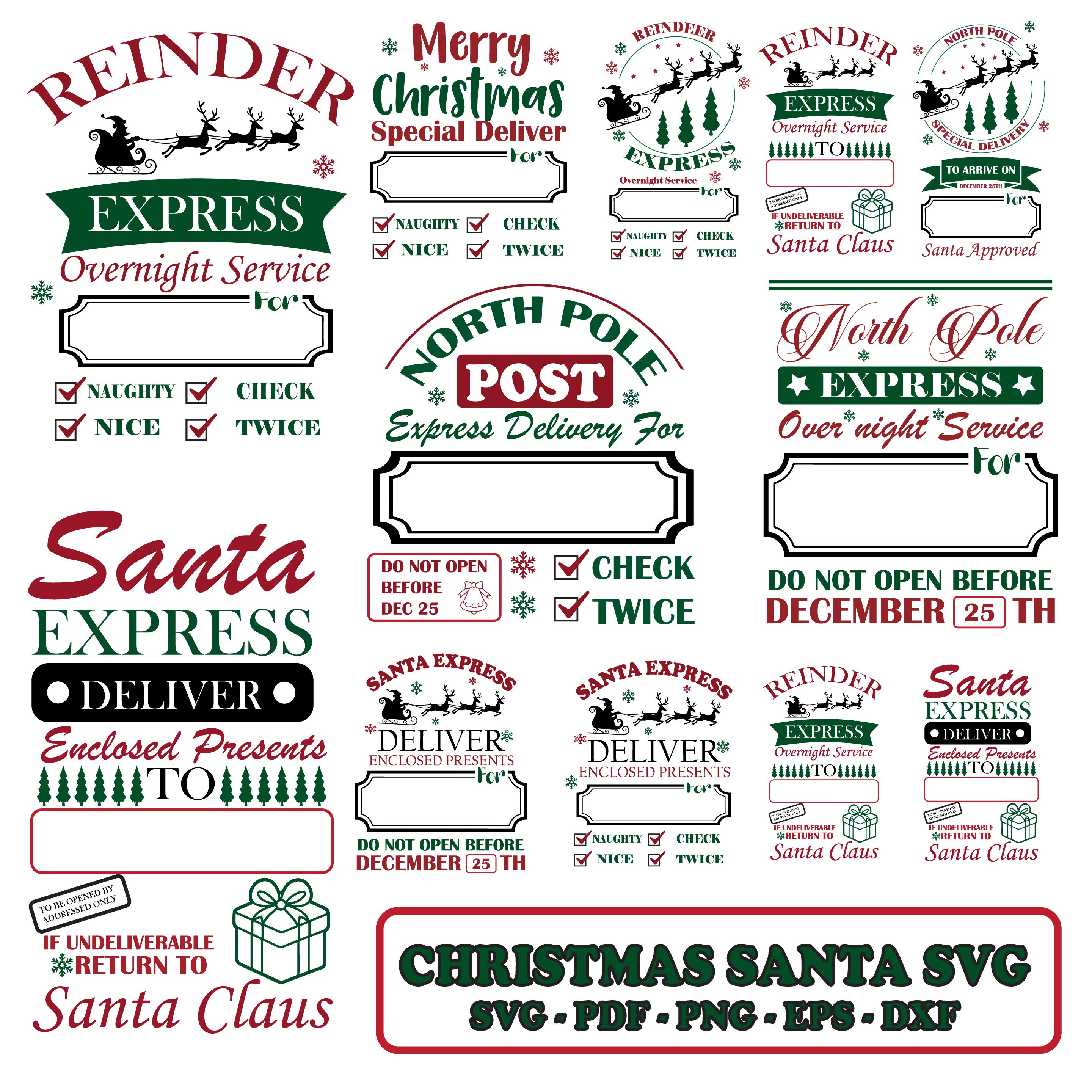 Christmas Santa Sack SVG, Xmas Sack PNG, Santa Sack Designs PNG, Xmas ...