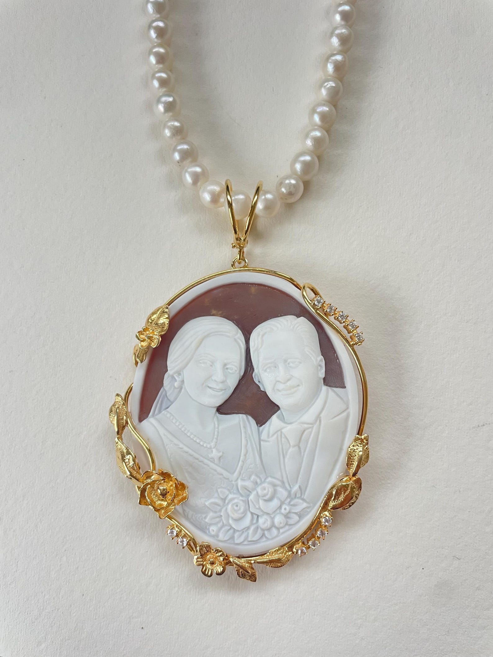 Personalised Portrait Cameo, Cameo Necklace, Made in Italy, Anniversary ...
