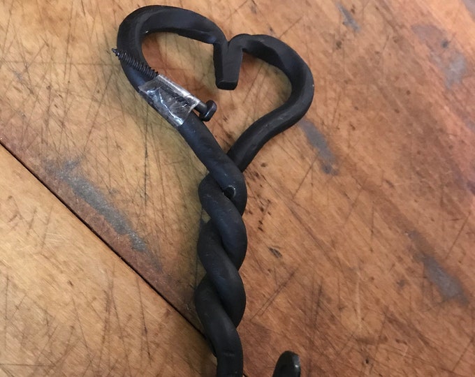 Hand Forged Heart Hook - Etsy