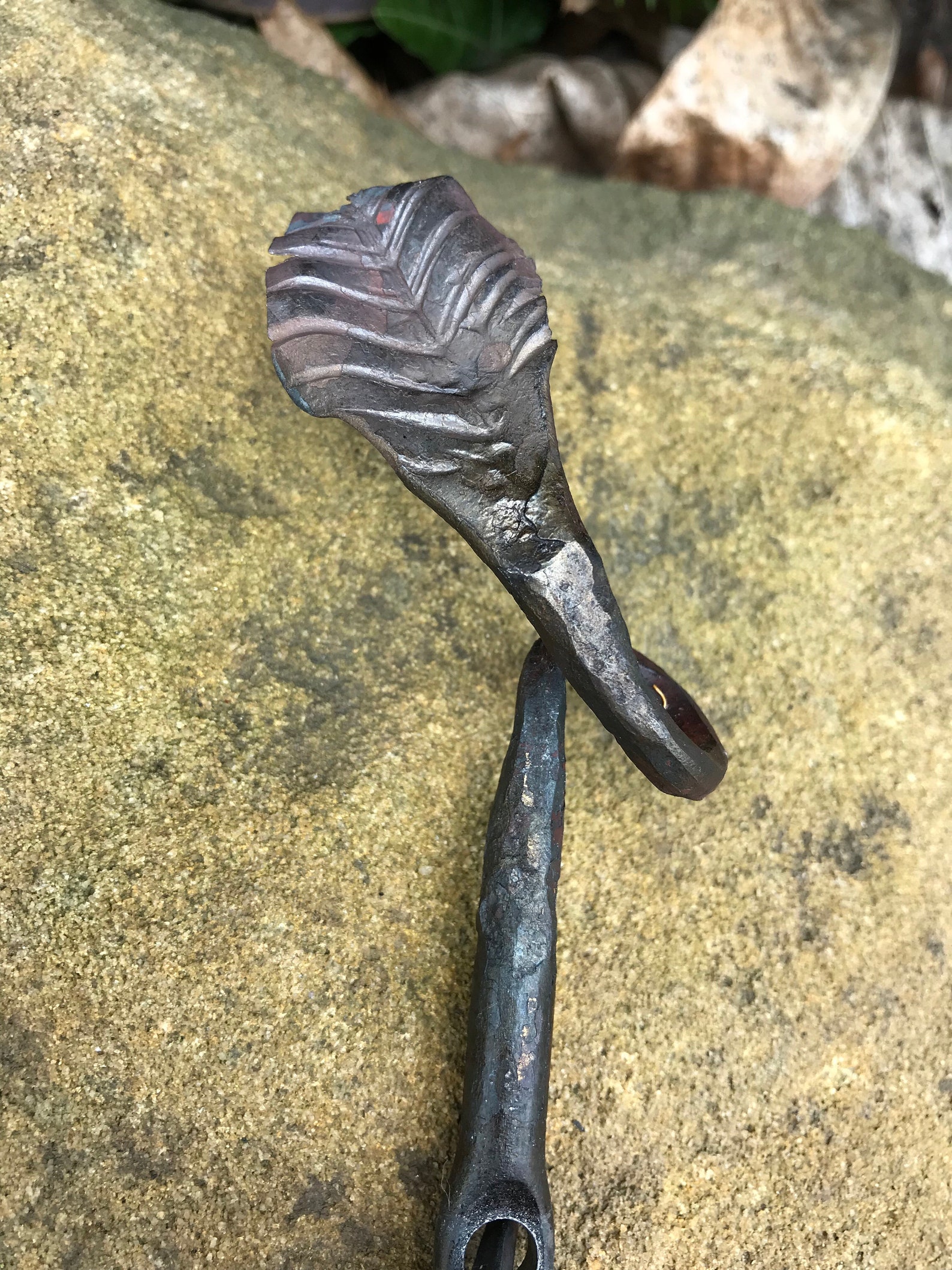 Hand Forged Leaf Hook - Etsy