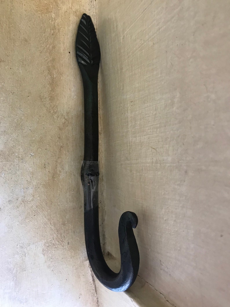 Hand Forged Leaf Hook - Etsy