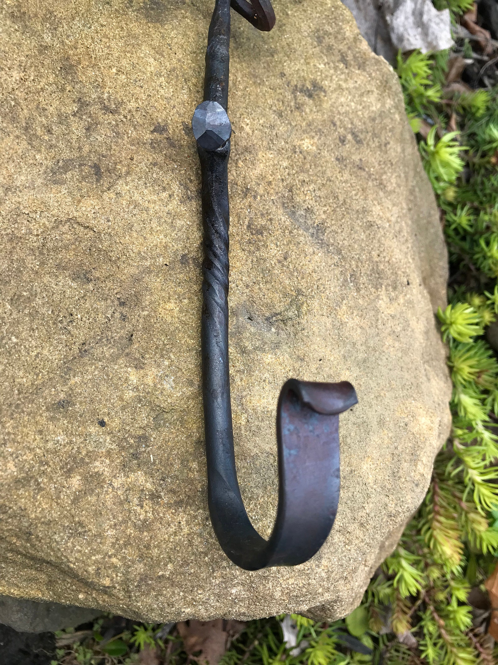 Hand Forged Leaf Hook - Etsy
