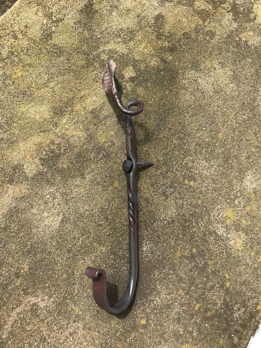 Hand Forged Leaf Hook - Etsy