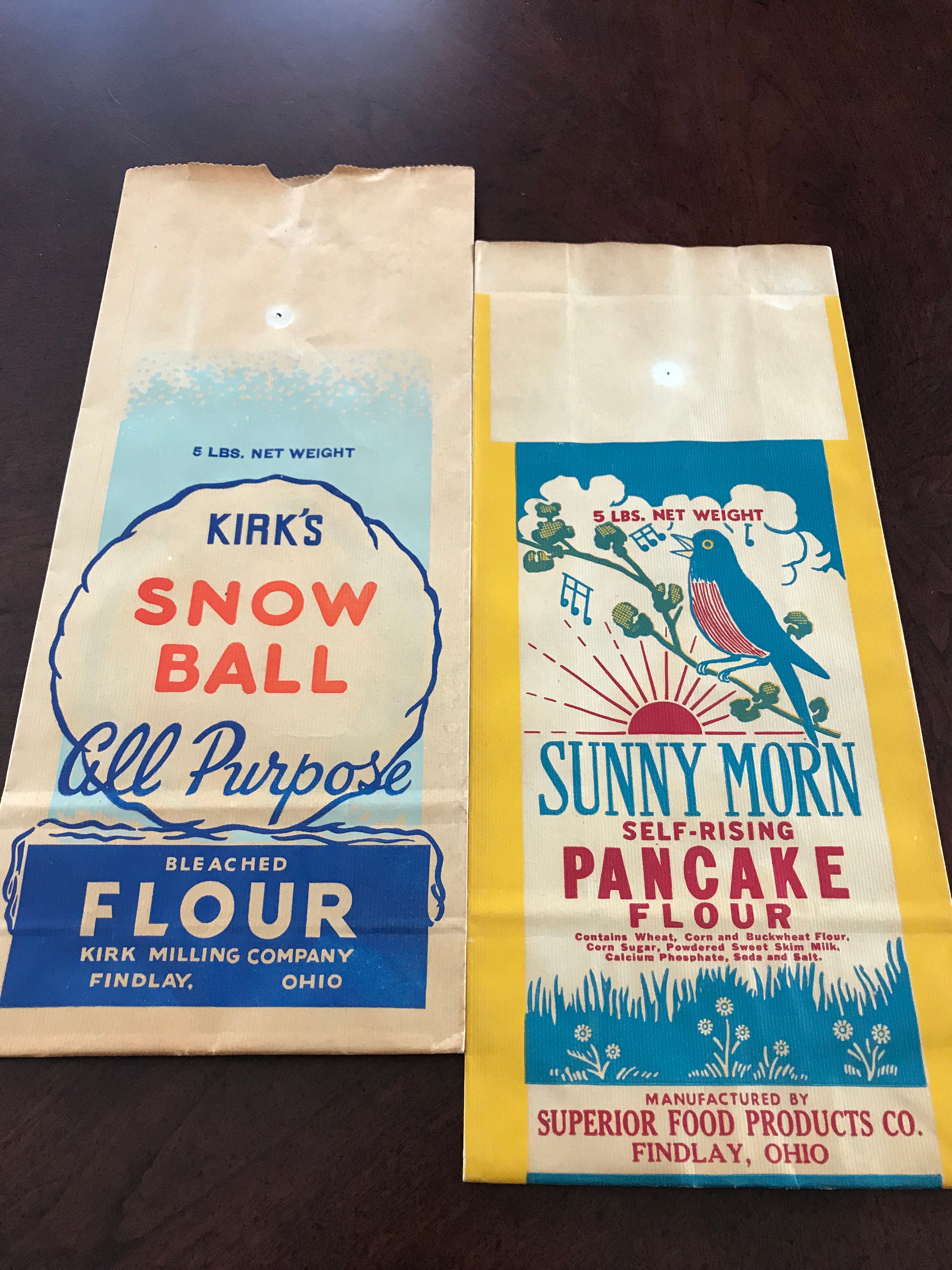 Antique paper flour sack bags 1950s Advertisements Collectibles etna.com.pe