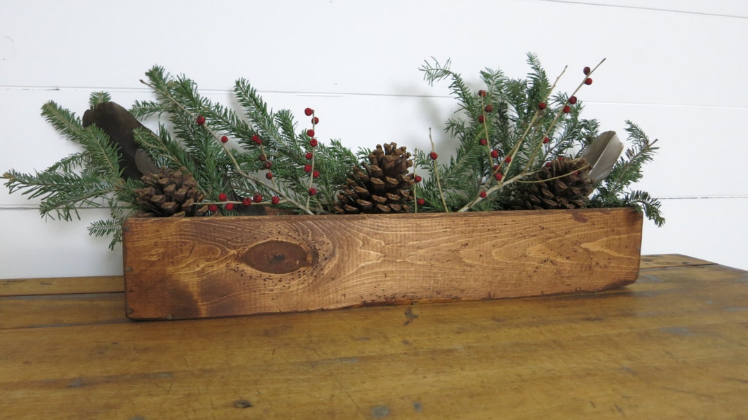 15" Wood Storage Caddy, Farmhouse Caddy - Etsy