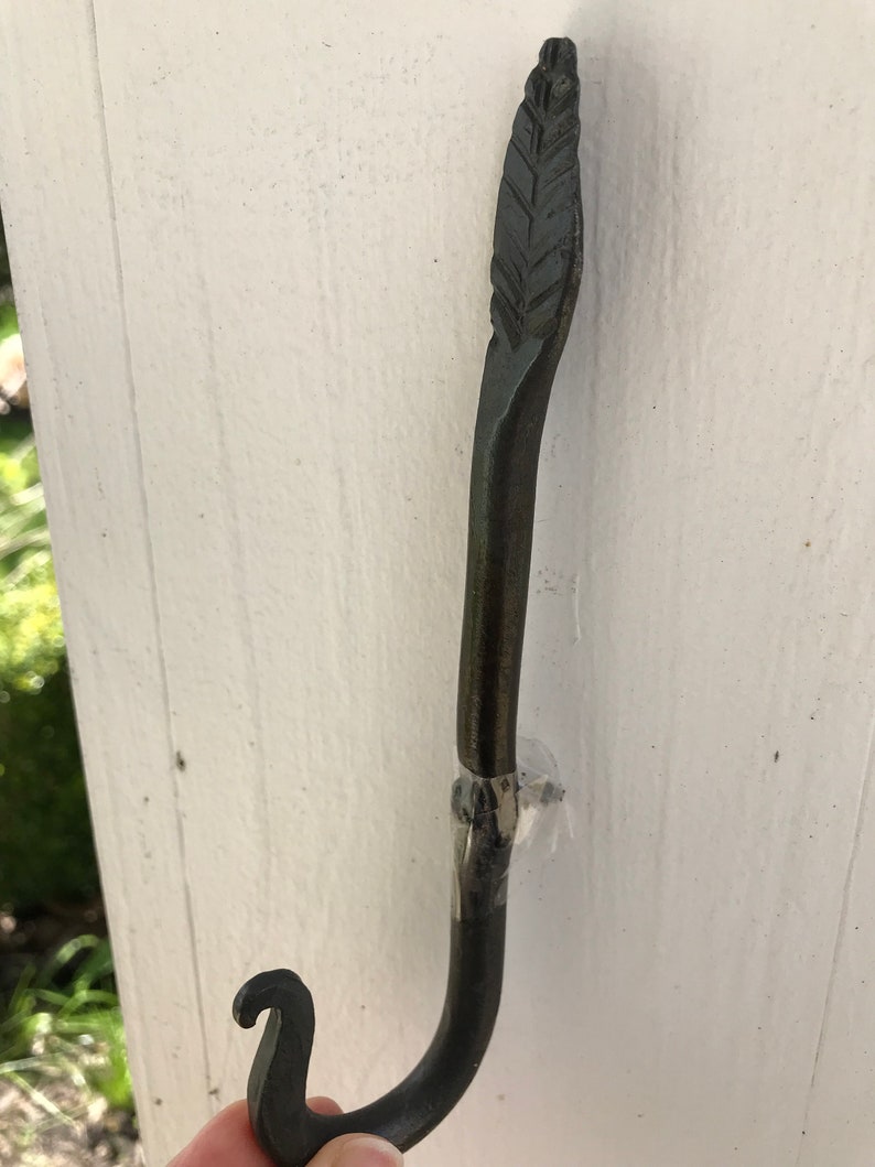Hand Forged Leaf Hook - Etsy