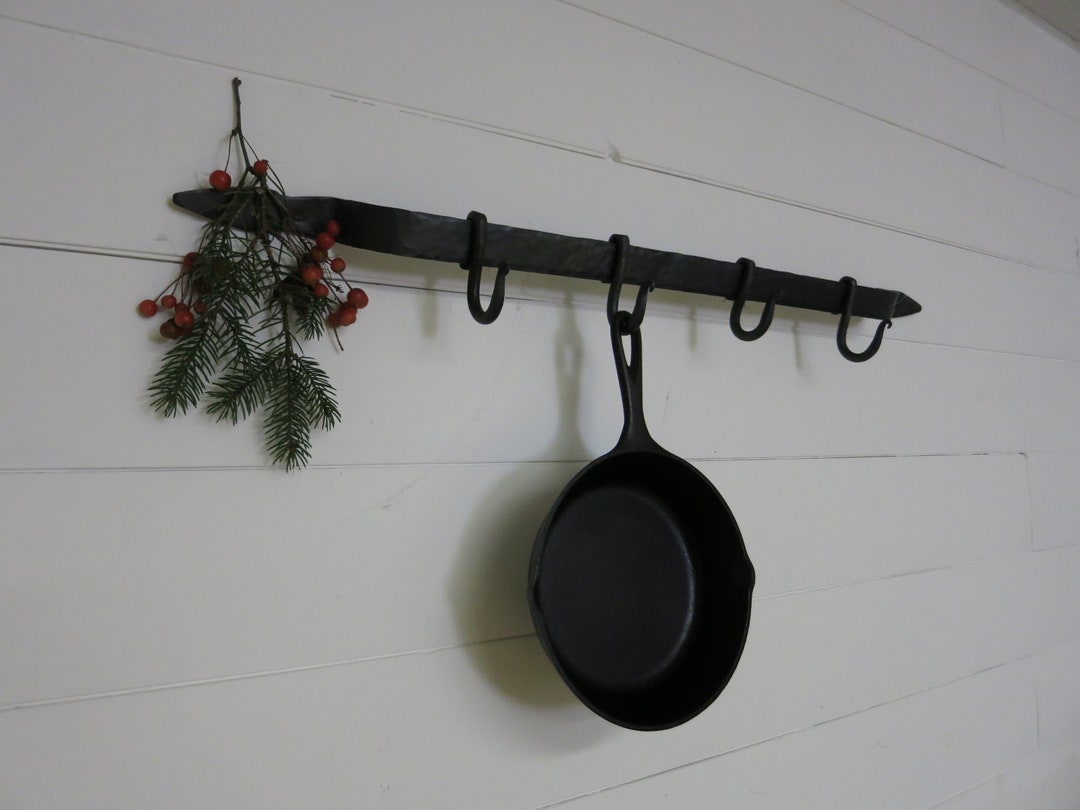 Made to Order- Forged Iron Kitchen Pot Rack, Pot Hanger, Blacksmith Pan ...