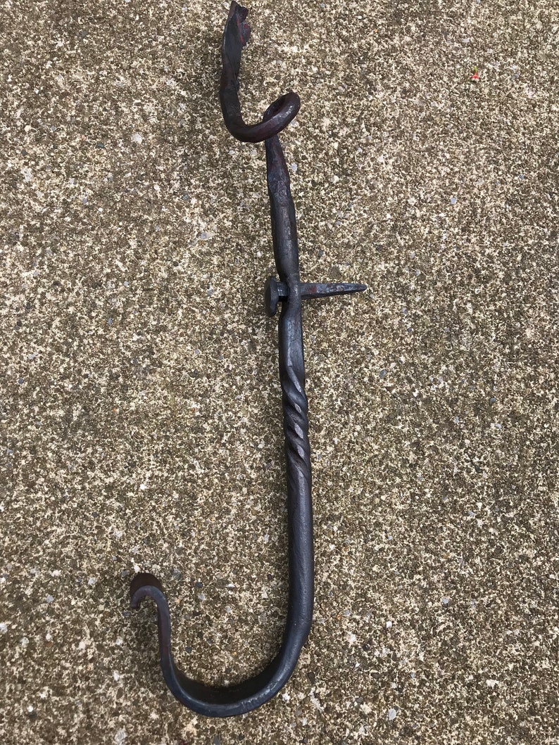 Hand Forged Leaf Hook - Etsy