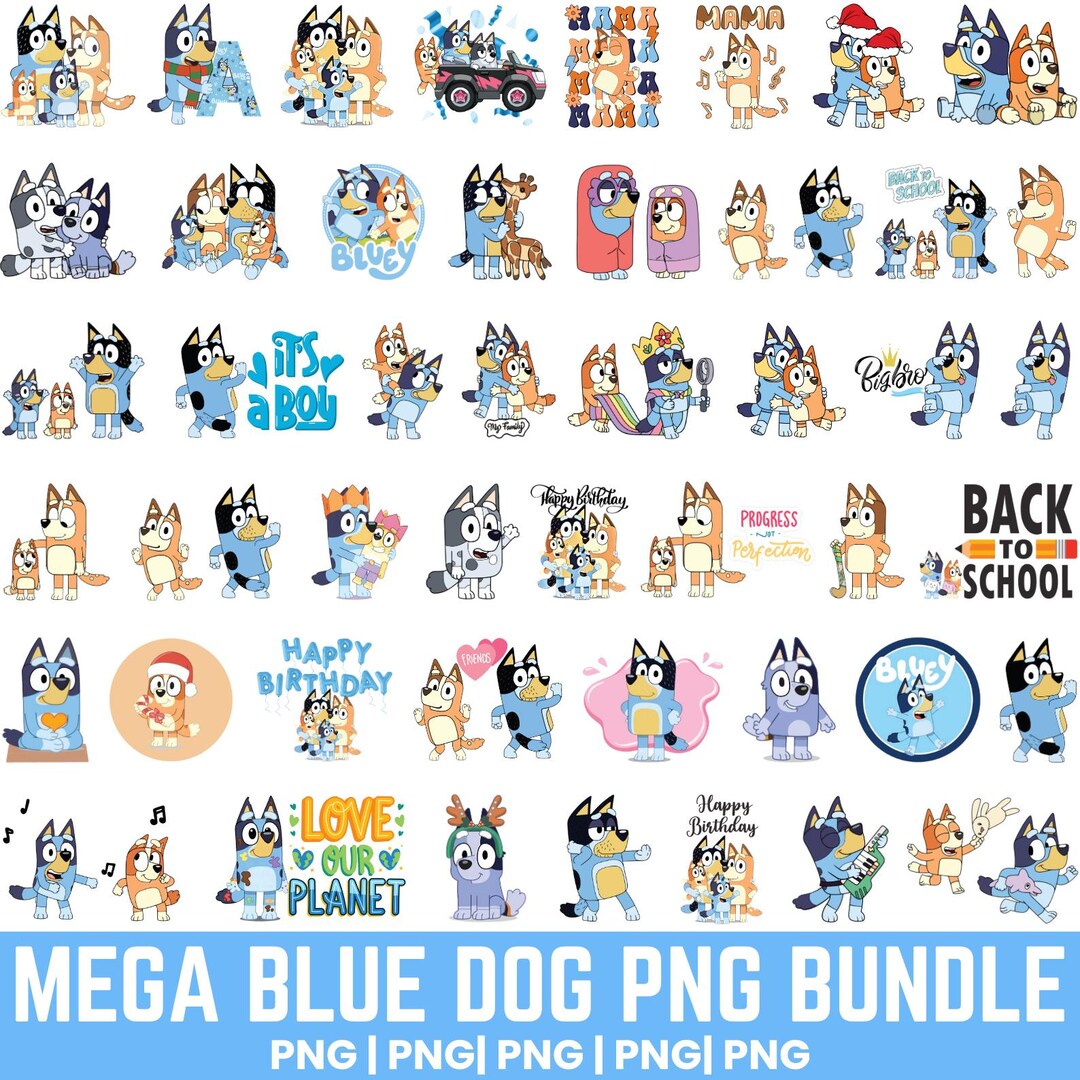 Blue Dog Svg Bundle, Svg Png, Blue Dog Family, Blue Dog Birthday Png ...