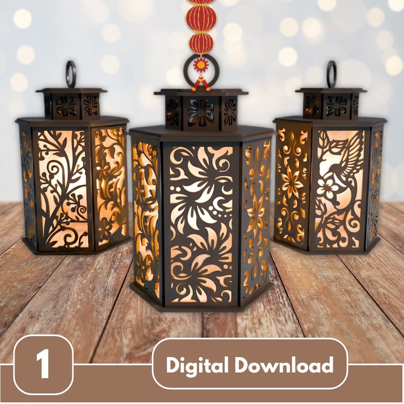 Flower Digital Lantern - Etsy