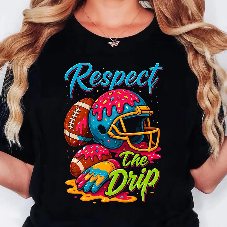 Football Drip PNG Bundle, Respect the Drip Football Clipart, Ice Cream ...