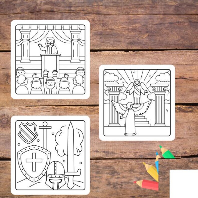 Bible Coloring Book for Kids, 100 Pages Christian Activity Book ...