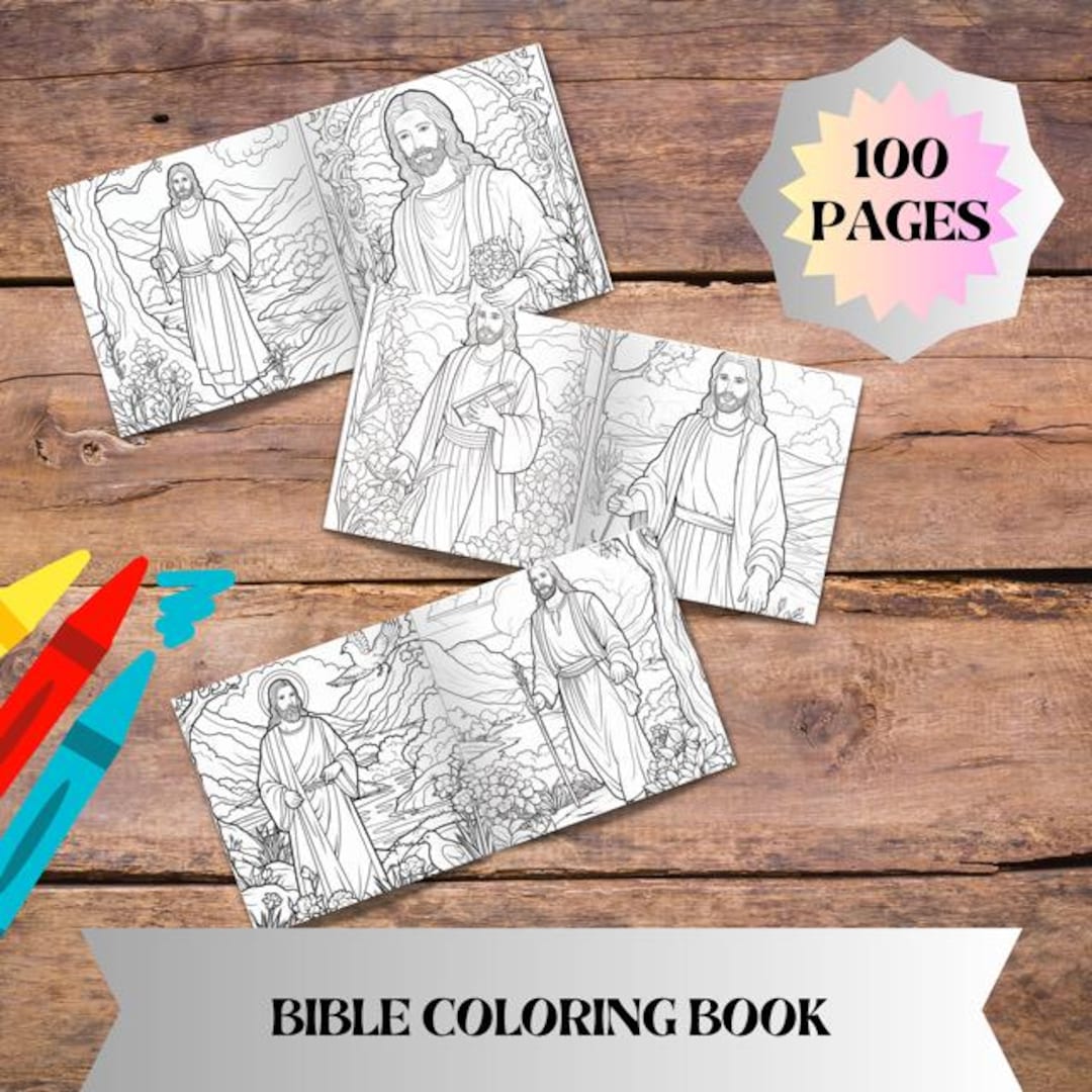 Bible Coloring Book for Adults | 100 Christian Coloring Pages ...