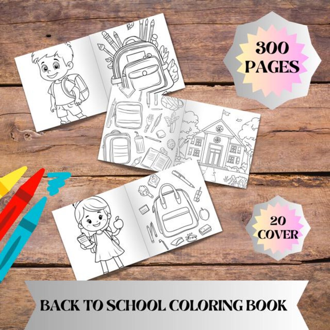Back to School Coloring Book for Kids Fun Classroom Pages School ...