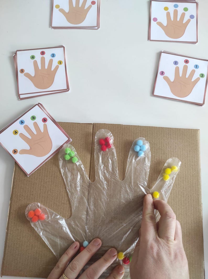 Pom Pom Color Matching Game Printable | Montessori Counting Activity ...