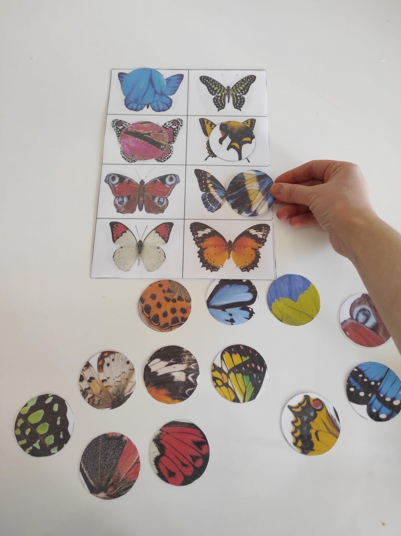 Butterfly Matching Game Printable PDF – Montessori Nature Activity for ...