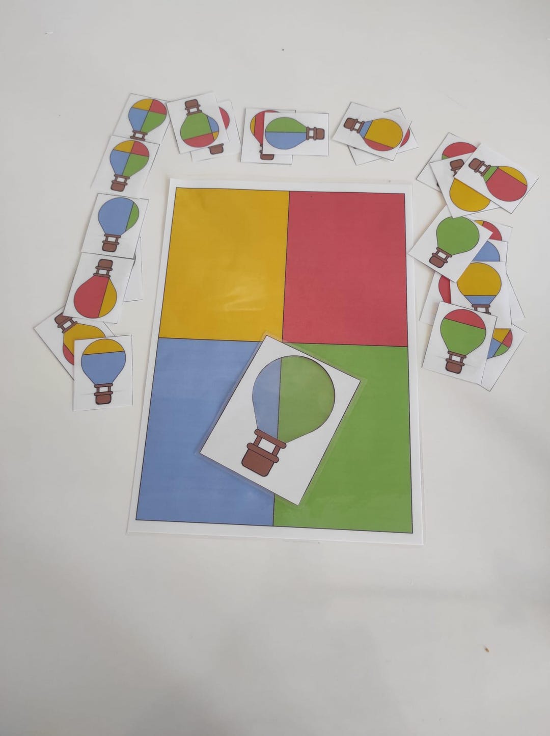 Hot Air Balloon Color Sorting Activity | Montessori Preschool Learning ...