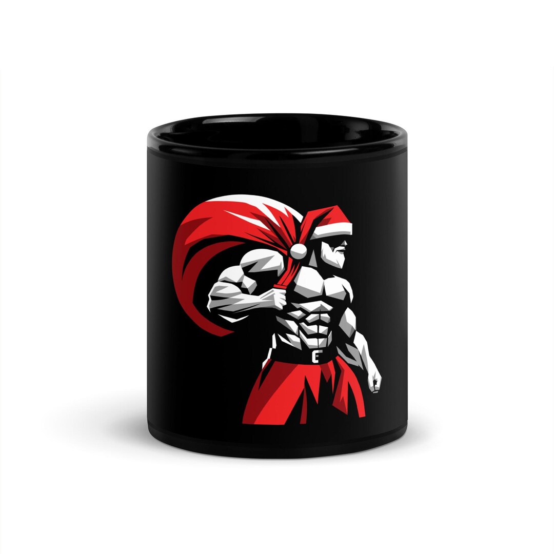 Santa Bodybuilder Mug – Gym Christmas Gift for Men & Fitness Lovers - Etsy