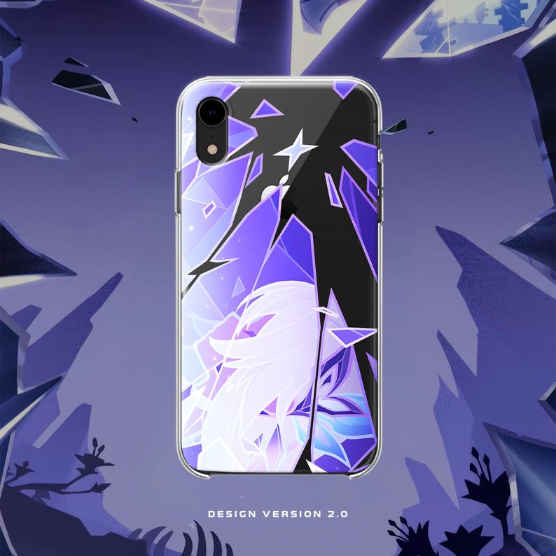 Skirk Genshin Impact Game Phone Case Glass, Soft TPU & Black Matte UV ...