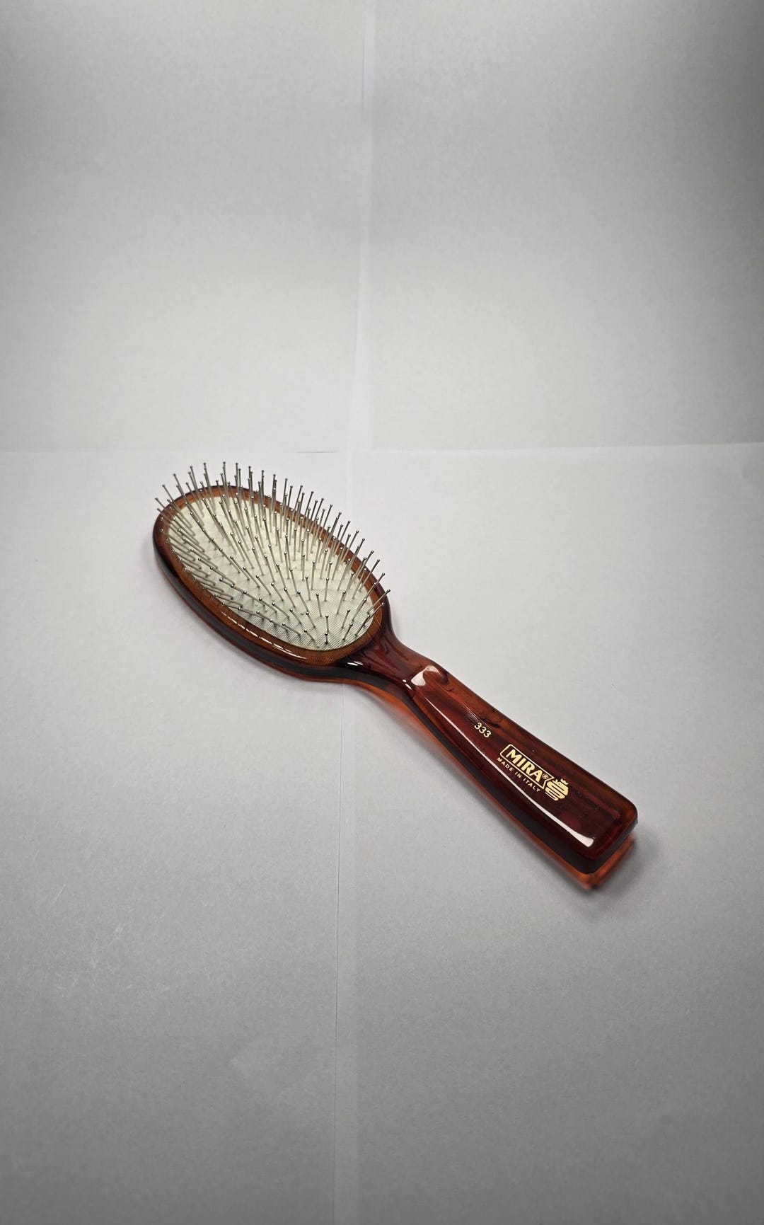 Large Round Steel Pin Hair Brush: Tortoise Shell Pneumatic, Air Cushion ...