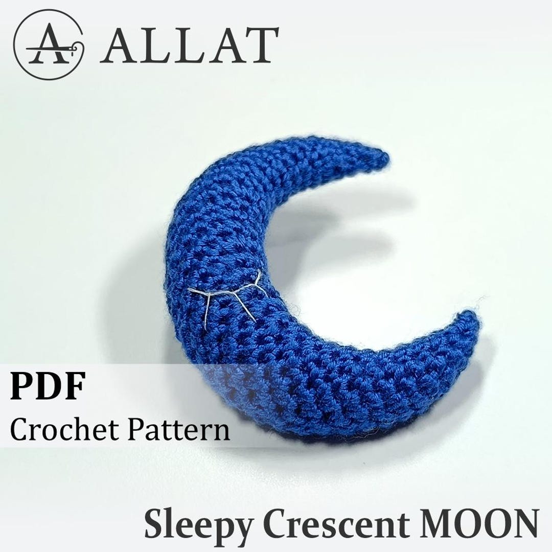 Crochet Crescent Moon Amigurumi Pattern | Nursery Mobile Decor ...