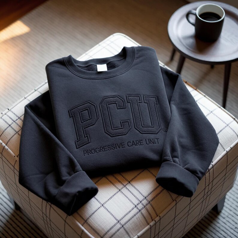 Embroidered PCU Nurse Sweatshirt, Progressive Care Unit Tee, Nurse ...