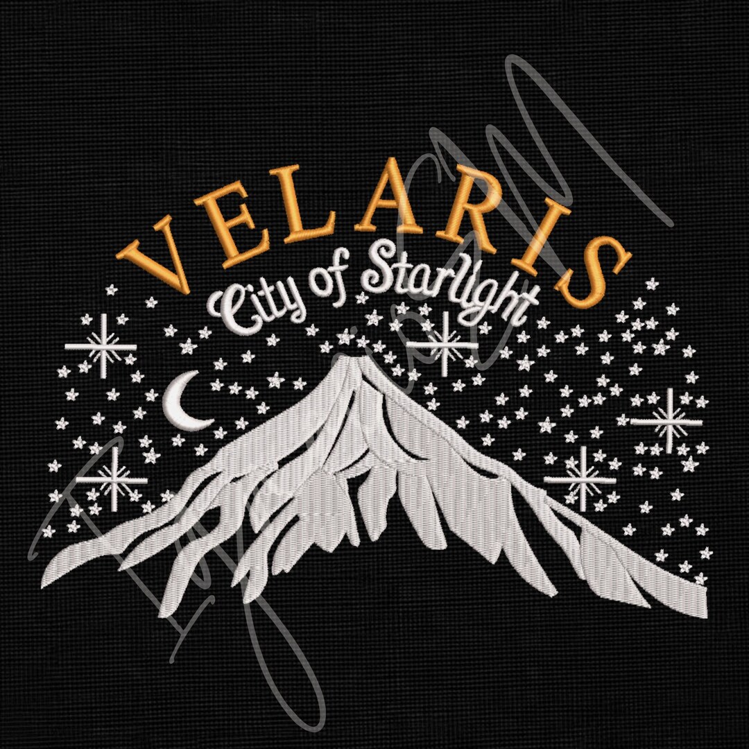 Velaris Embroidery Design: City of Starlight, Book Lover (digital File ...