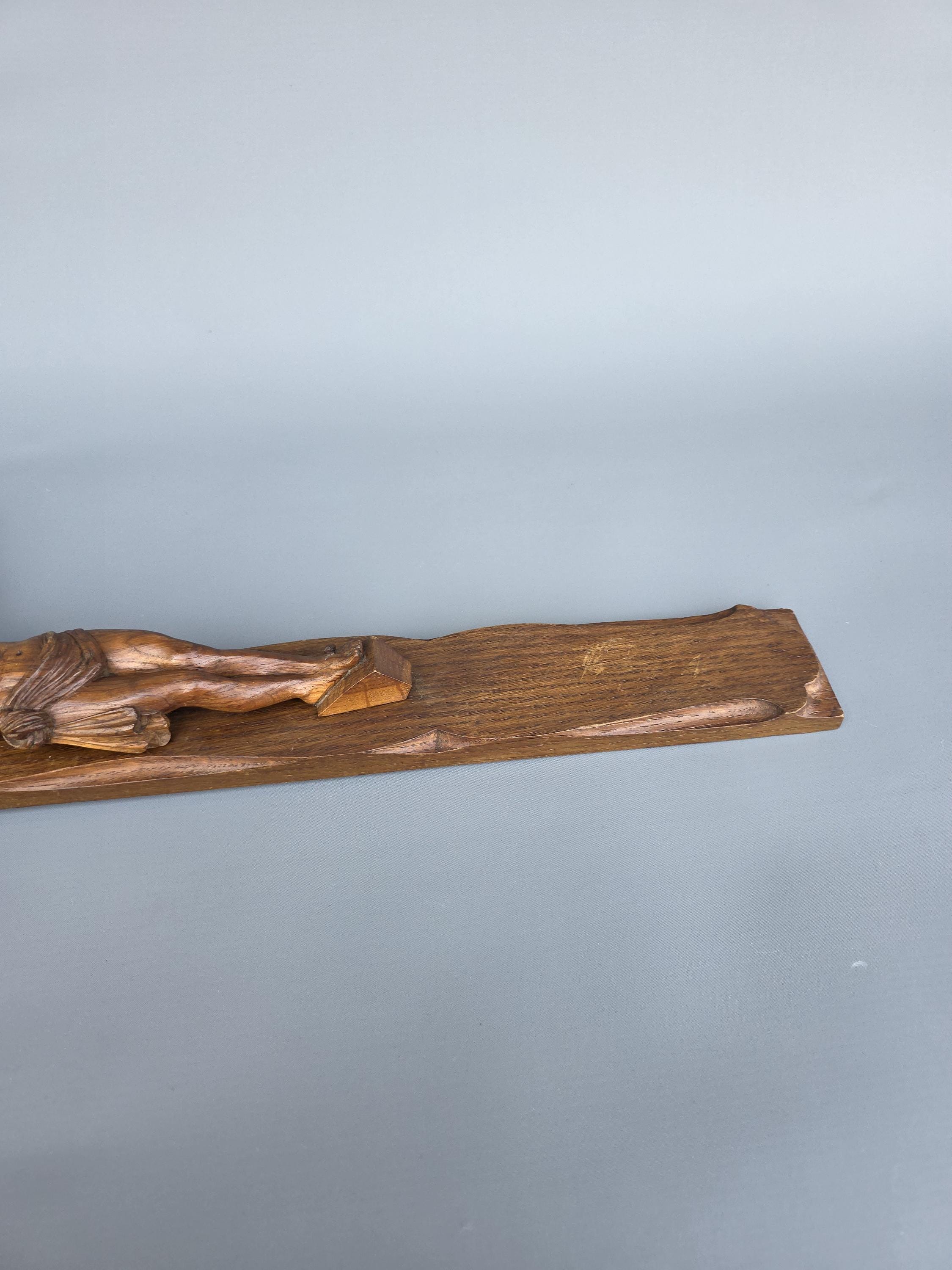 Large Carved Oak Wood Jesus Christ Corpus Wall Crucifix ++ - Etsy