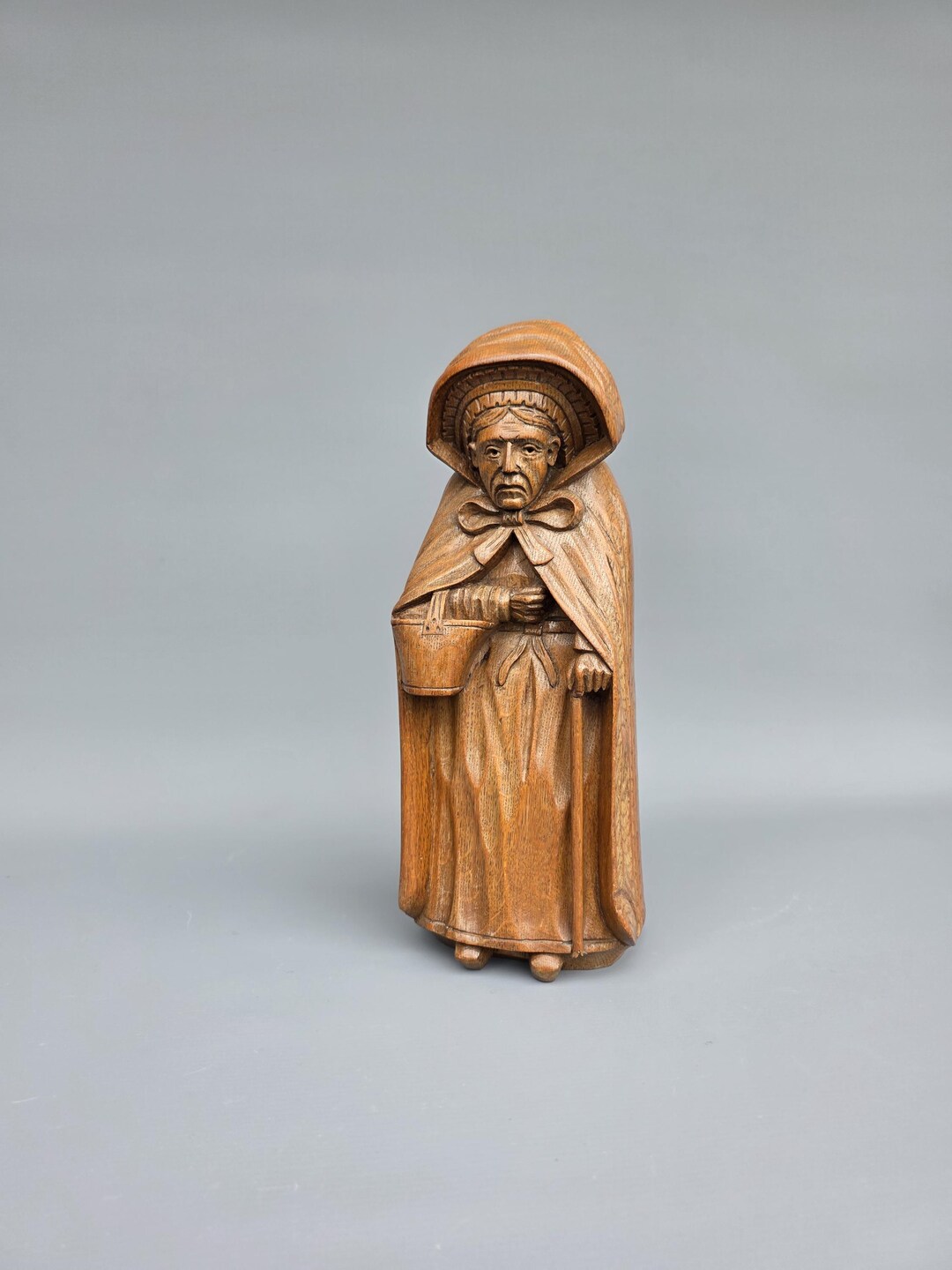 Old Flemish Carved Oak Wood Statue Bruges Woman With Cloak ++ - Etsy