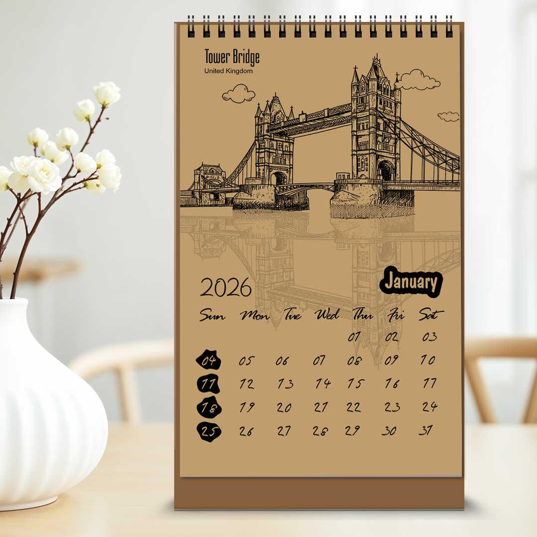 2026 Kraft and Metallic Calendar | Unique Gifts | New Collection of ...