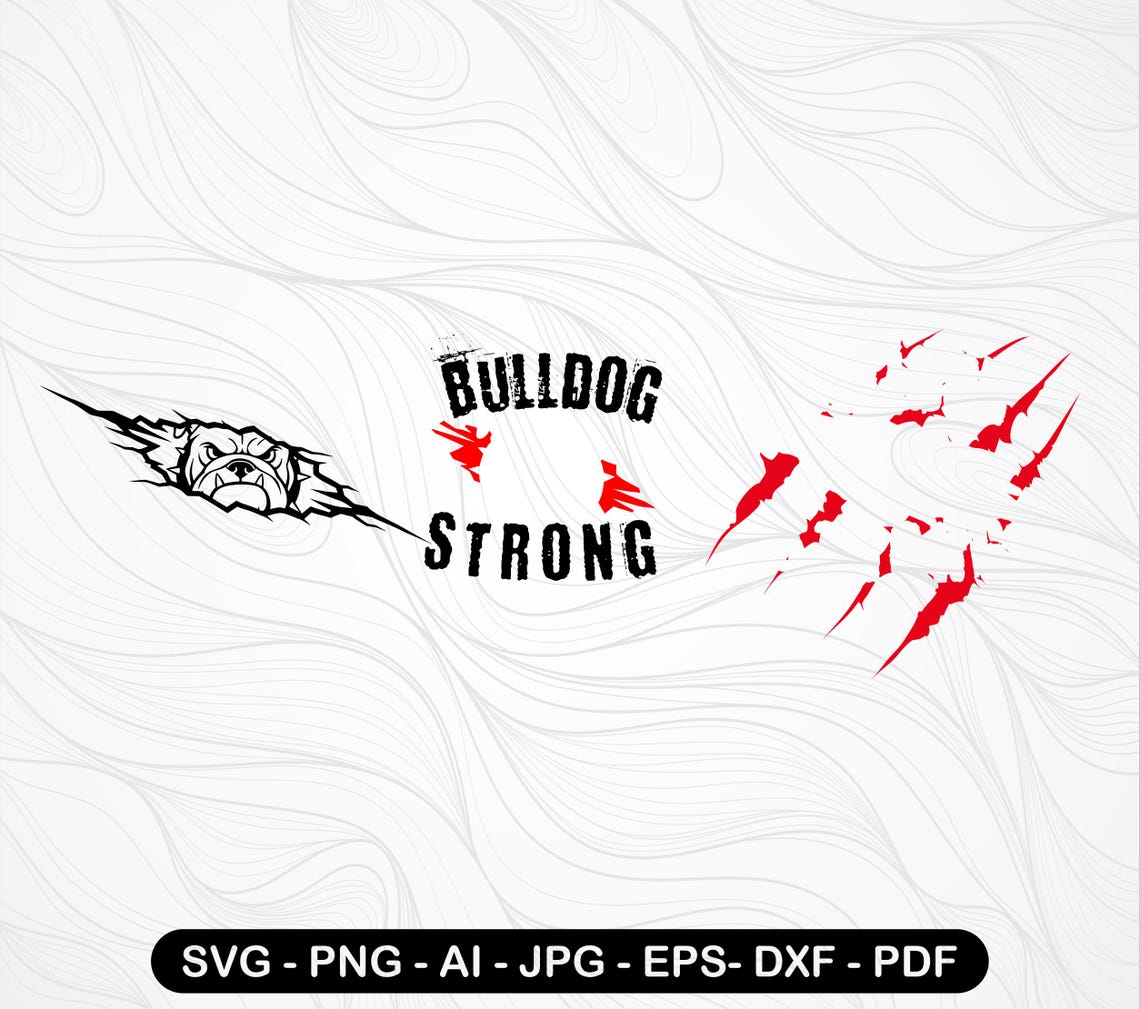 Bulldog Mascot Svg, Bulldog Strong Svg, Bulldog Paw Claw, Bulldog Face ...