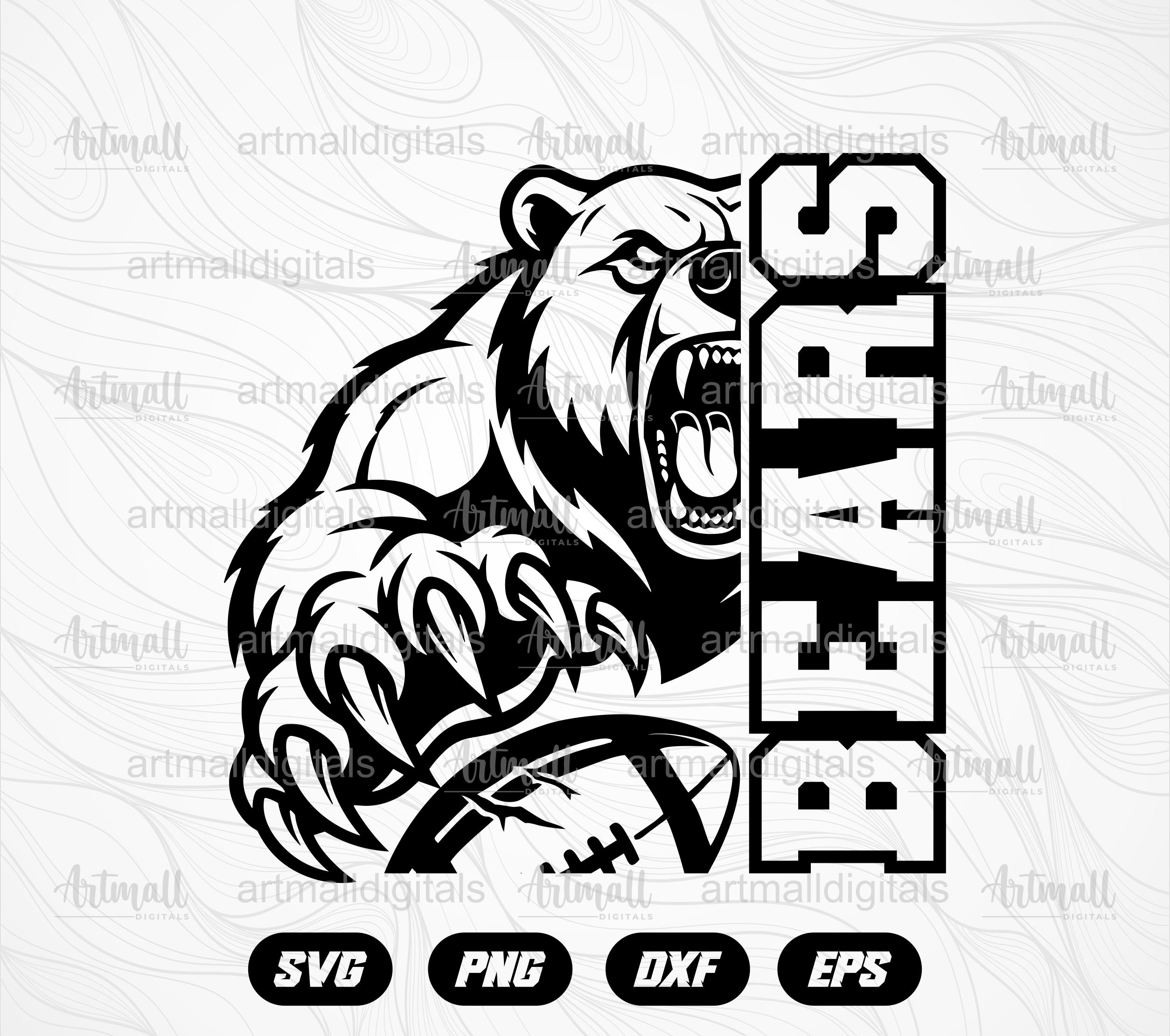Bears Football SVG, Bears Svg, Bear Pride SVG, Chicago Football SVG ...