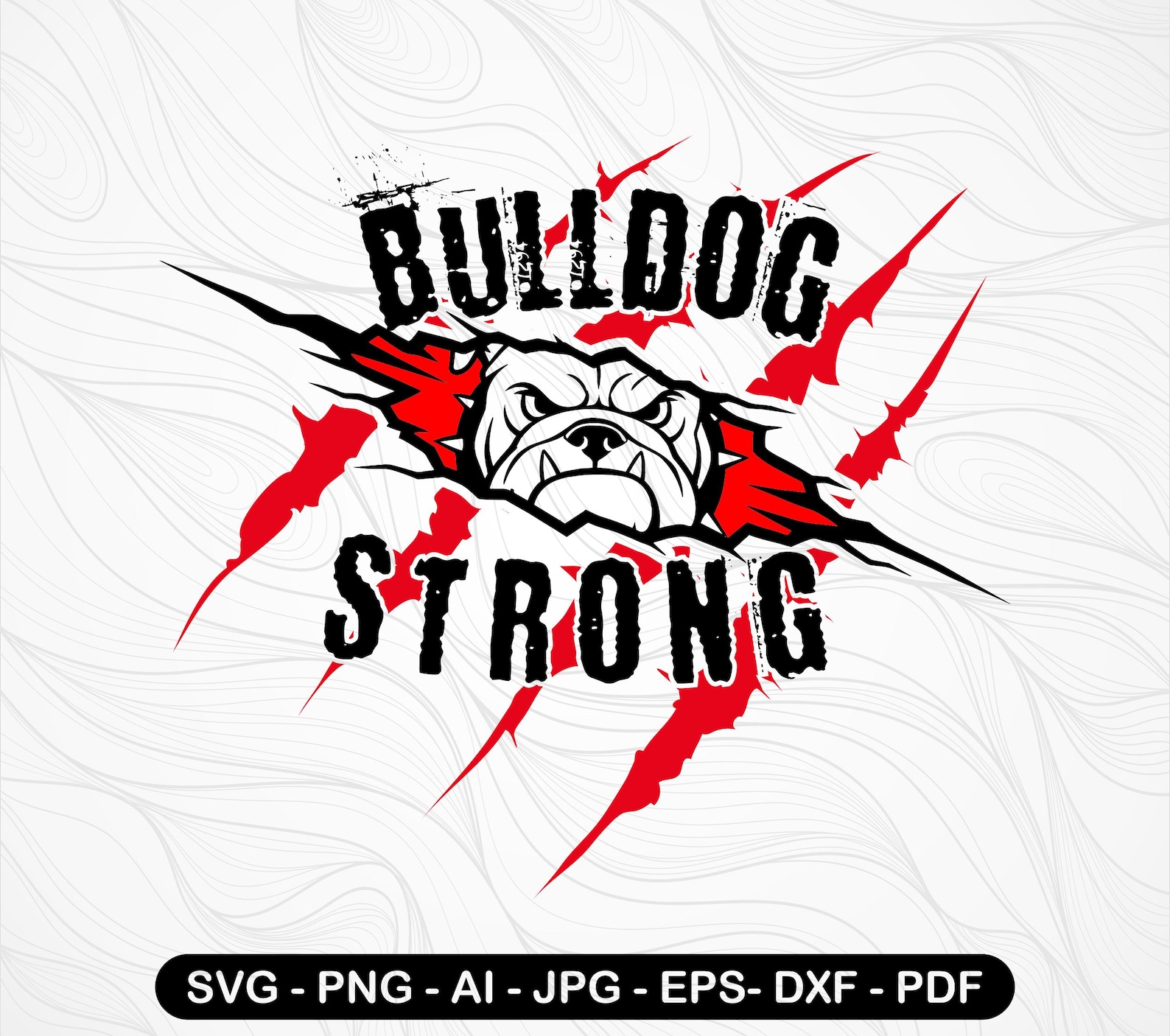 Bulldog Mascot Svg, Bulldog Strong Svg, Bulldog Paw Claw, Bulldog Face ...