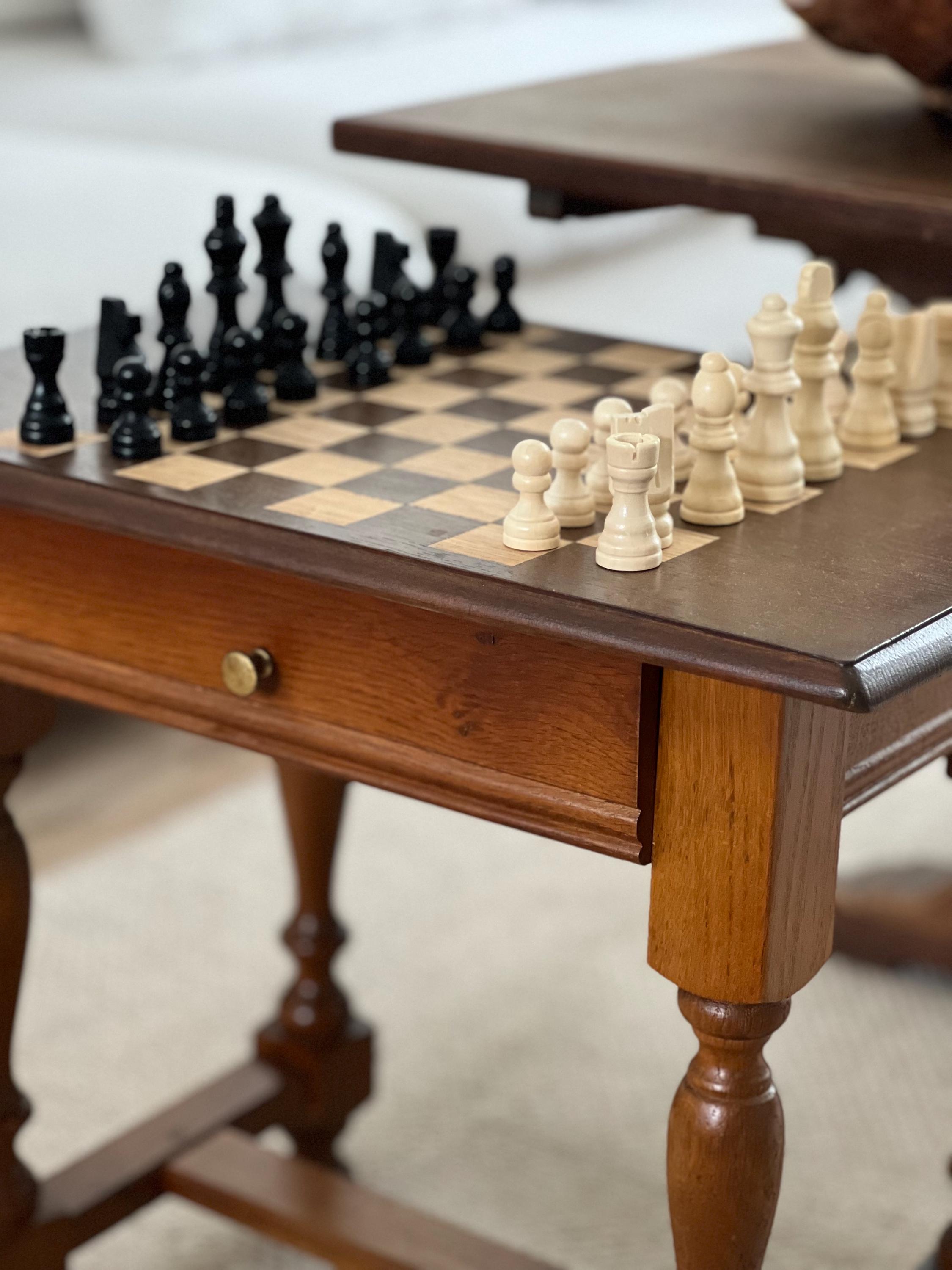 Classic Vintage Chess Table Early 20th Century - Etsy