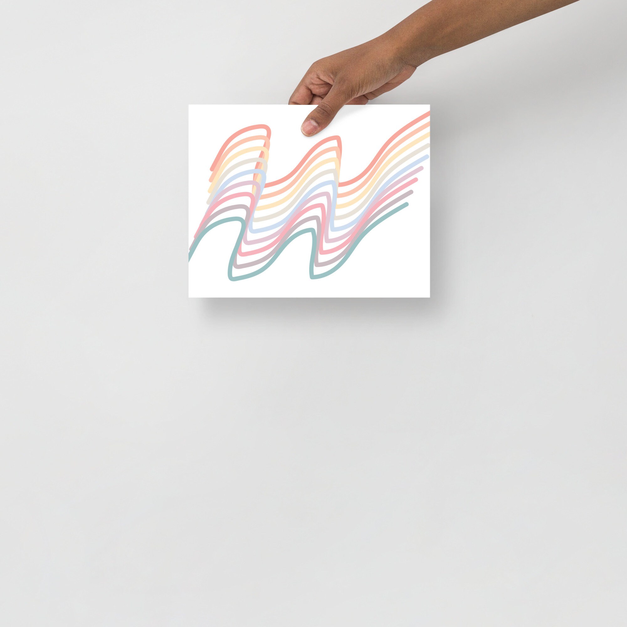 Ombre Wave Art Print Ombre Print Wave Print Rainbow Art - Etsy