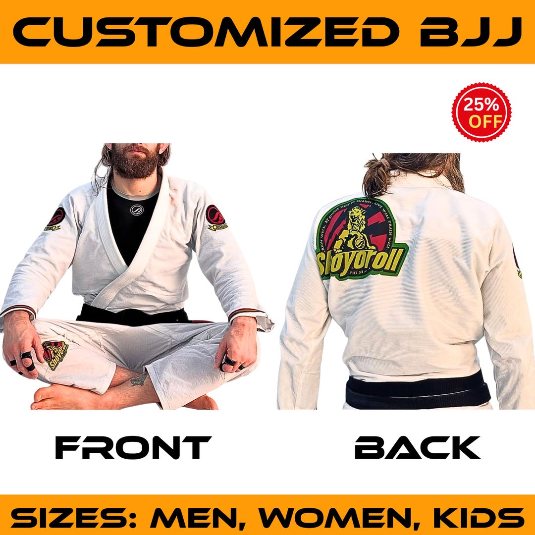 Custom BJJ Gi, Lightweight IBJJF Approved Kimono, Personalized Patches ...