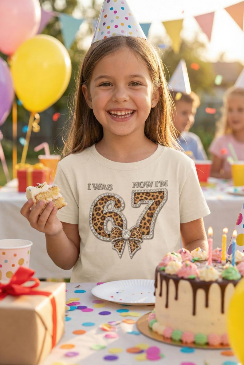 Funny 67 Meme PNG, I Was 6 Now I'm 7, 7 Year Old Birthday, I Was 6 Now ...