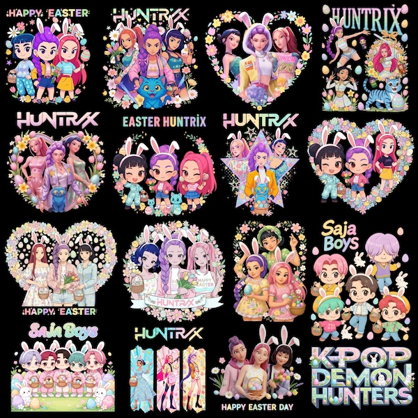 Huntrix Easter Clipart - Etsy UK