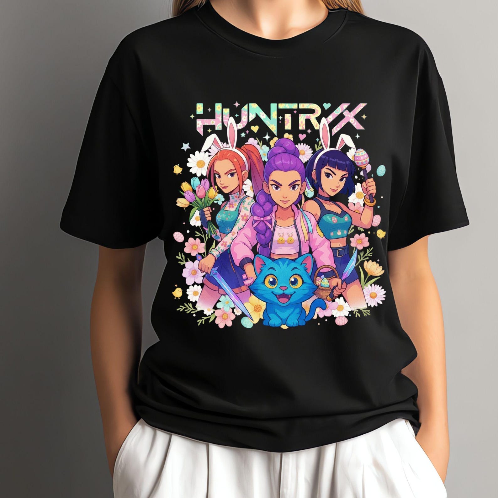 Huntrix Easter Day PNG Bundle, Happy Easter Day Png, Kpop Huntrix ...