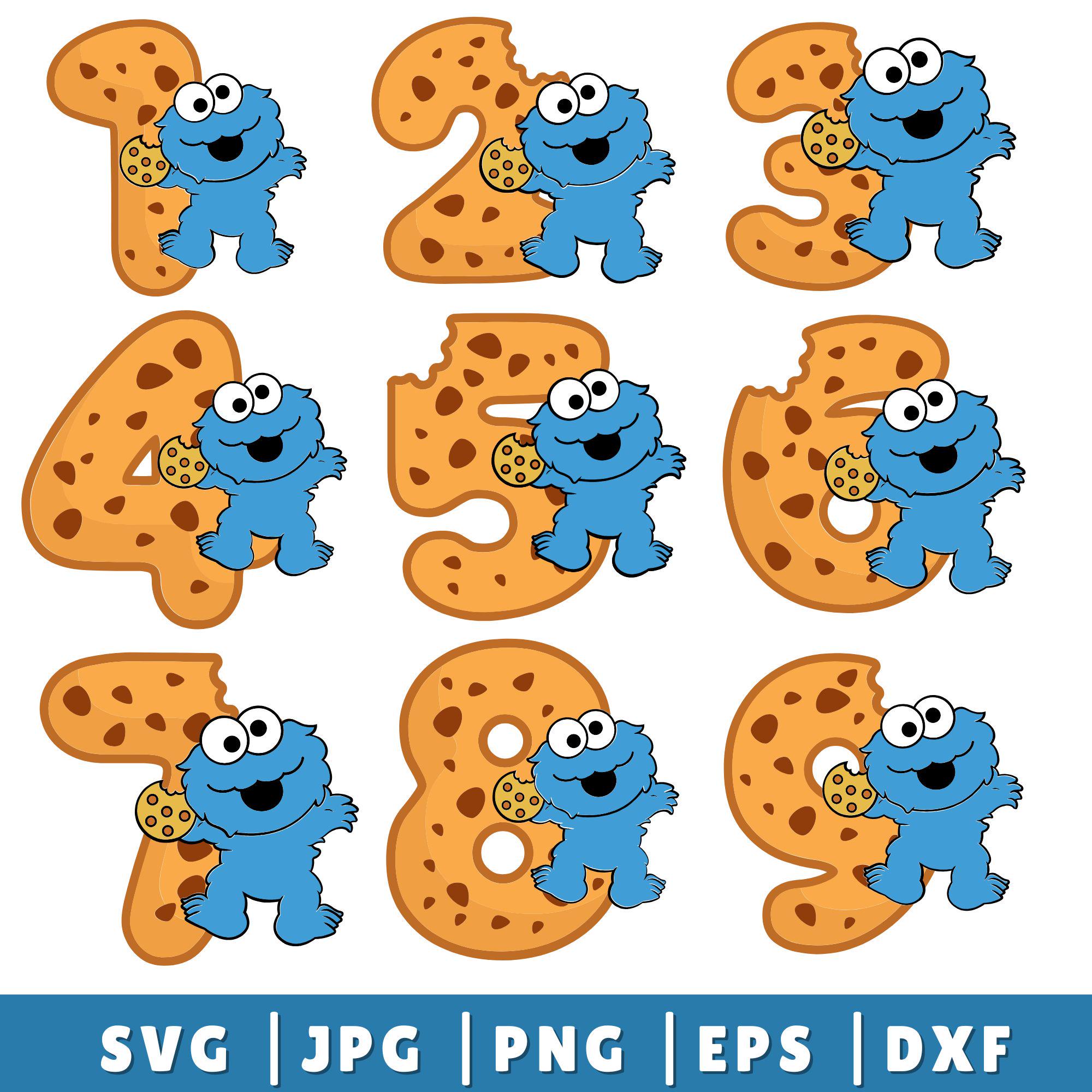 Cookie Monster SVG, Elmo Svg, Cookie Png, Monster Svg, Monster Cookie ...
